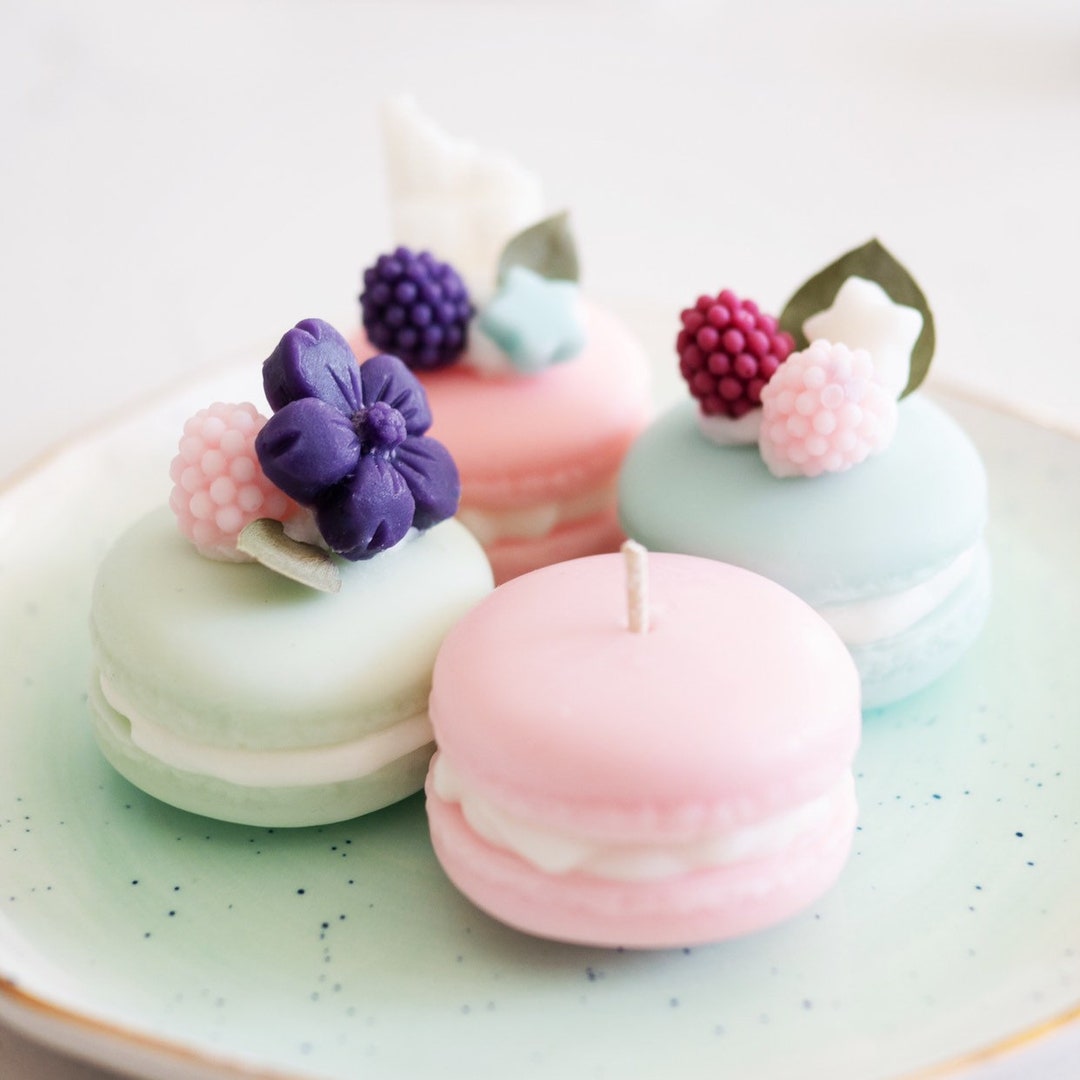 Macaron Dessert Candle Trio | Wedding Decor | Housewarming Gifts ...