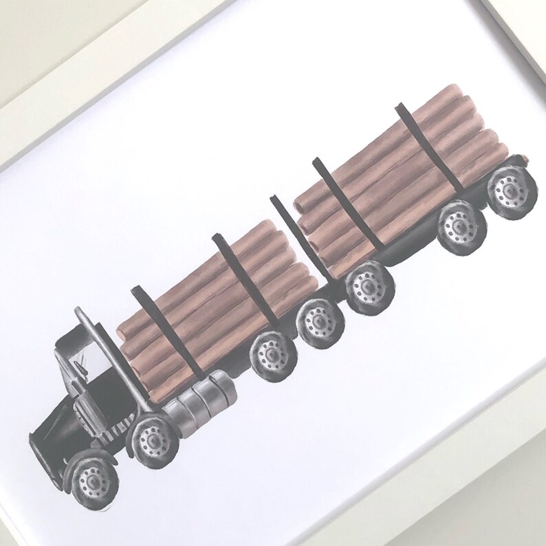 Printable Log Truck Timber Lorry Wall Art Transport Art - Etsy Ireland
