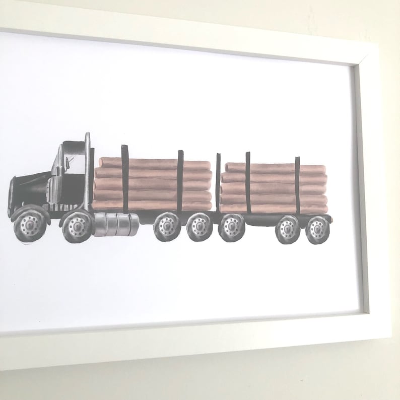 Printable Log Truck Timber Lorry Wall Art Transport Art - Etsy Ireland