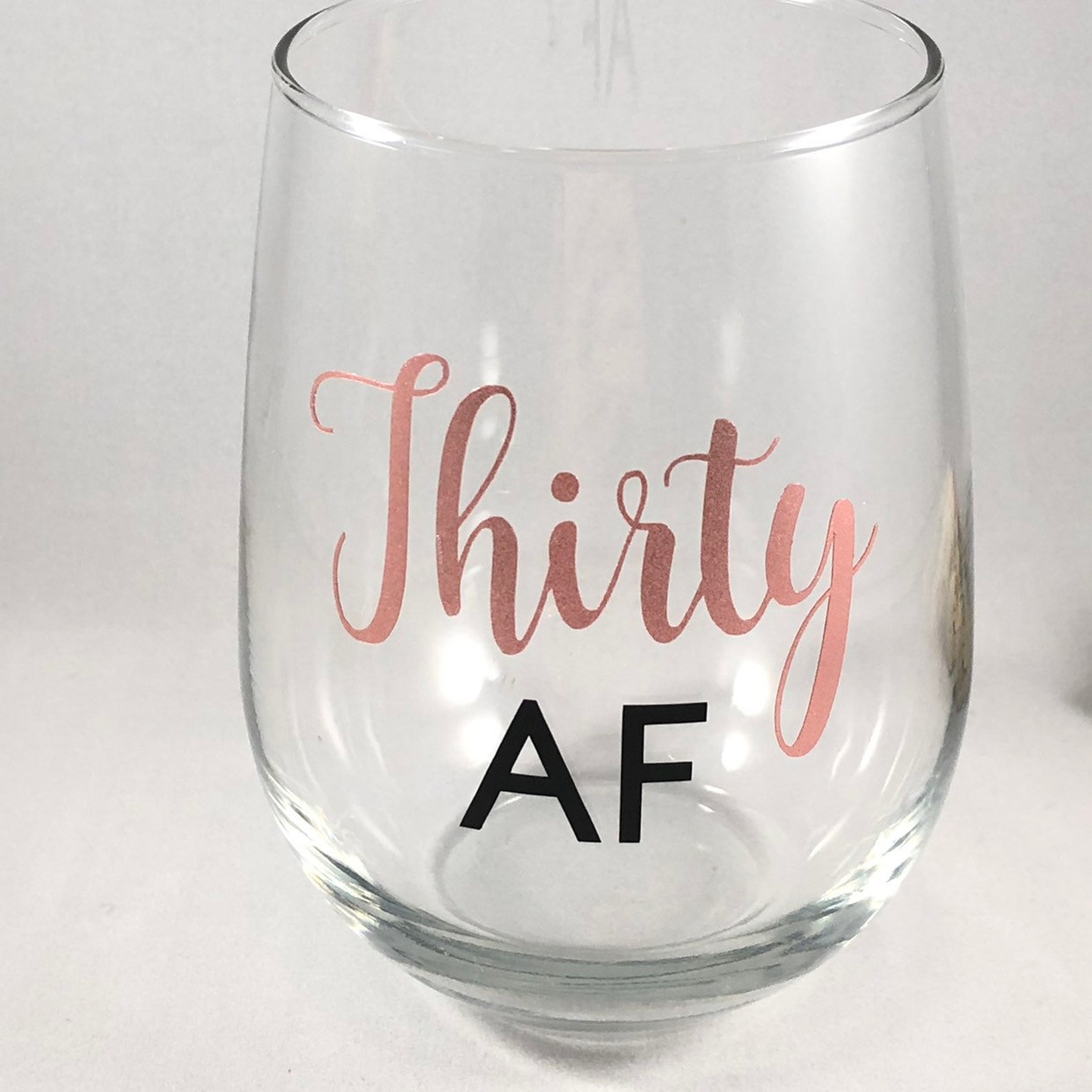 30th Birthday Wine Glass/30th Shot Glass/thirty Af/dirty | Etsy