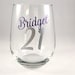 21st Birthday Wine Glass/personalized 21st Birthday Glass/21st Birthday ...