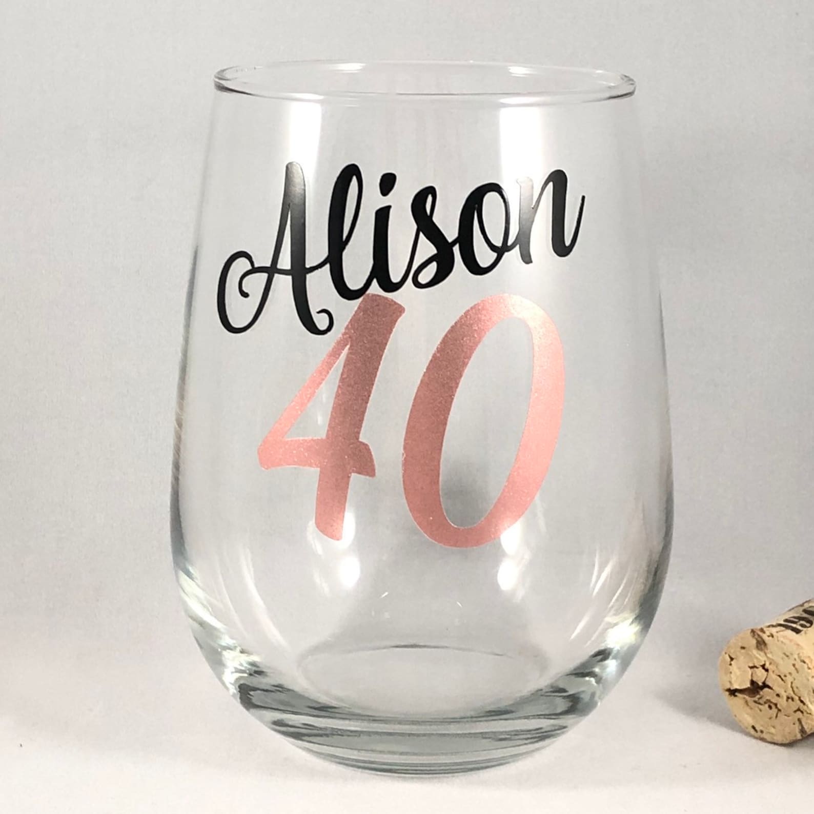 40th Birthday Wine Glass/40th Birthday Gift Idea/birthday Shot | Etsy
