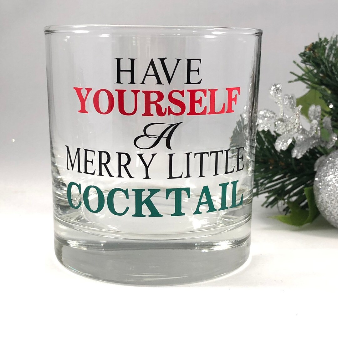 Christmas Cocktail Glass/christmas Movies Glass/christmas Movies and ...