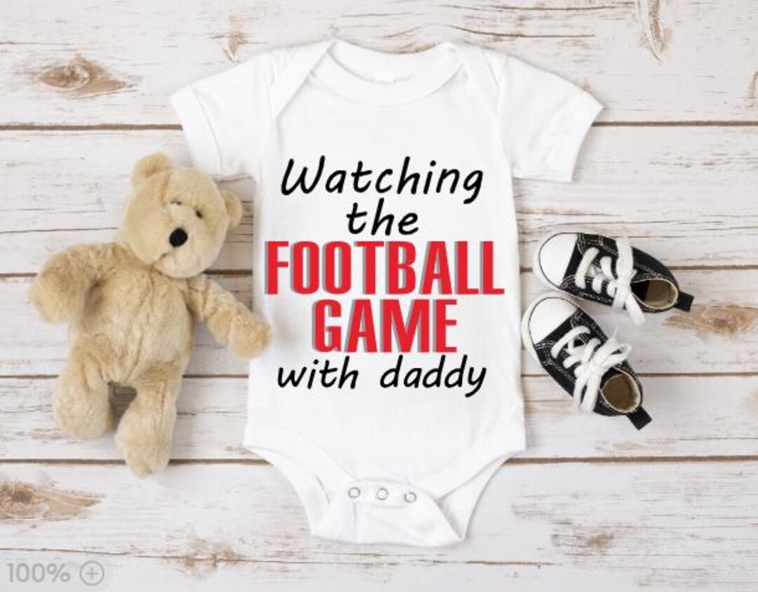 Watching Football With Daddy/new Dad Gift/baby Shower Gift/football ...