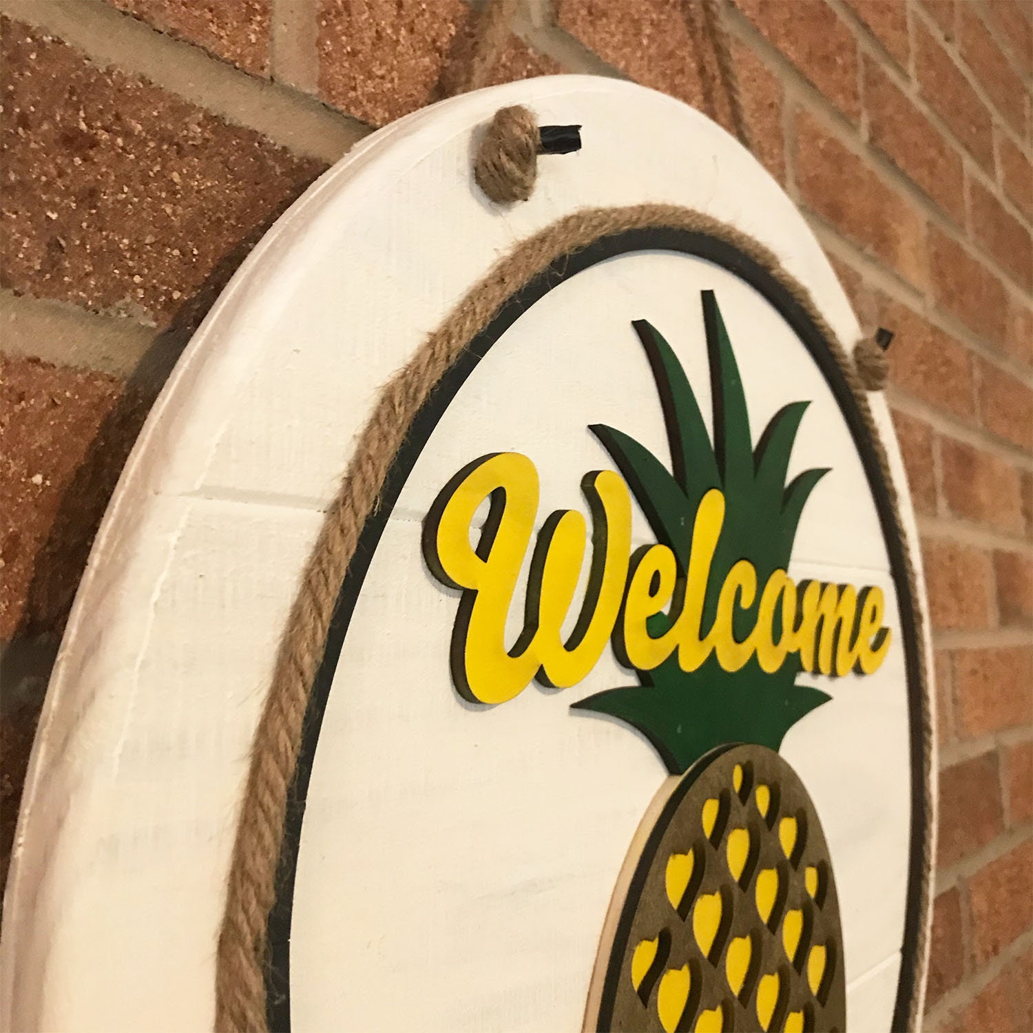 Welcome Pineapple Farmhouse Shiplap Door Hanger or Home Decor. 19 ...