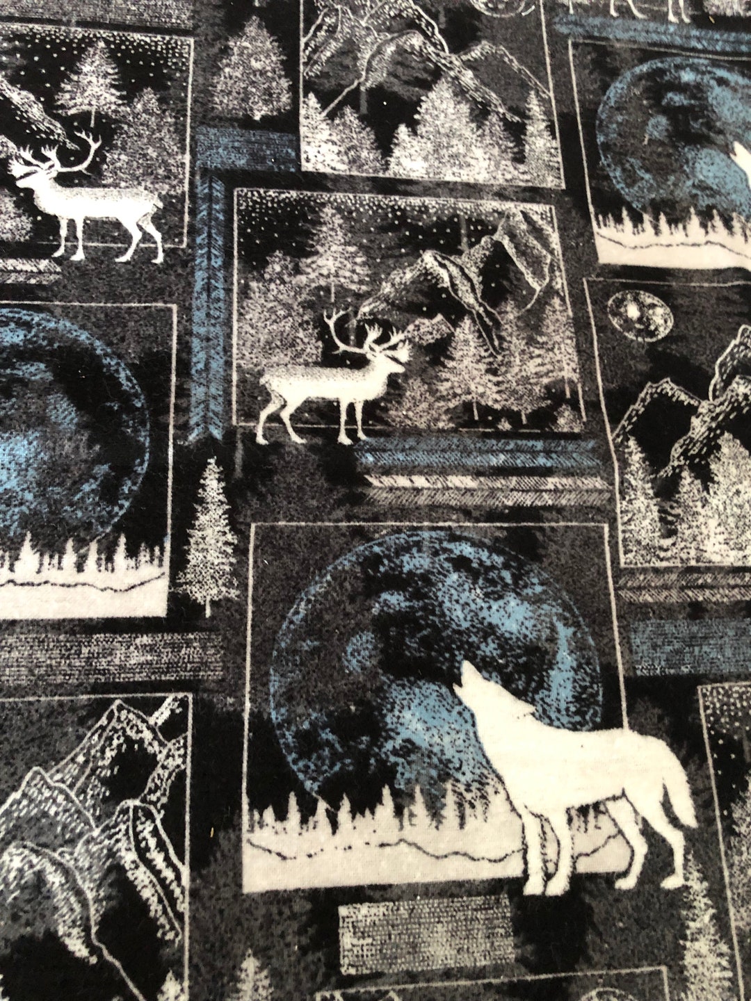 Flannel Wolf Flannel Pajama Pants, Lounge Pants, Pjs Are Available in ...