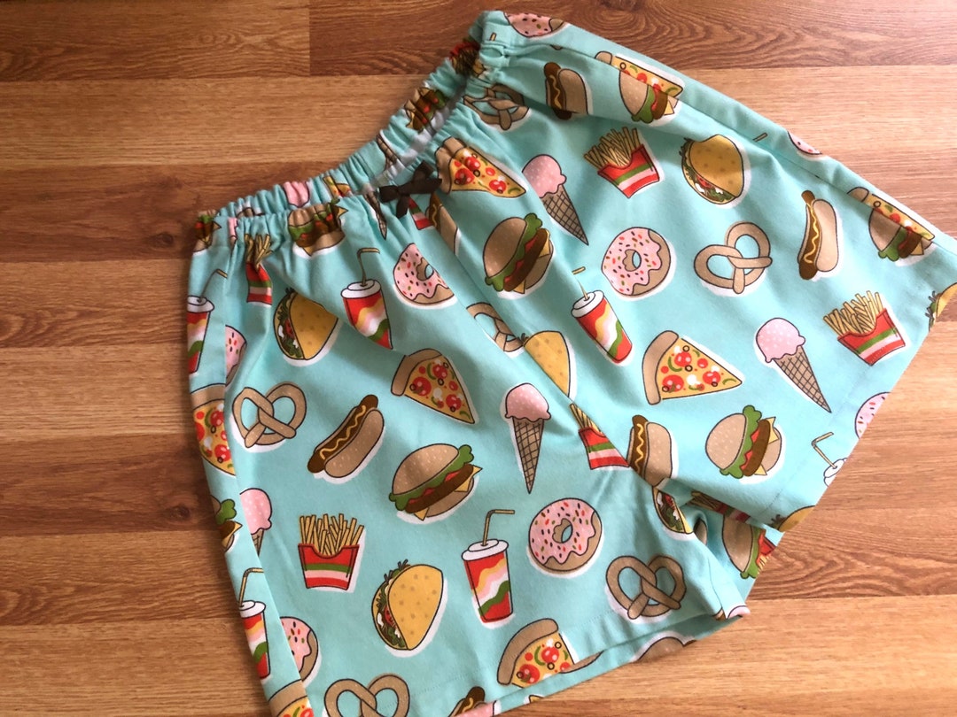 Junk Food Flannel Pajama Shorts. Available in Sizes XS_XXL - Etsy