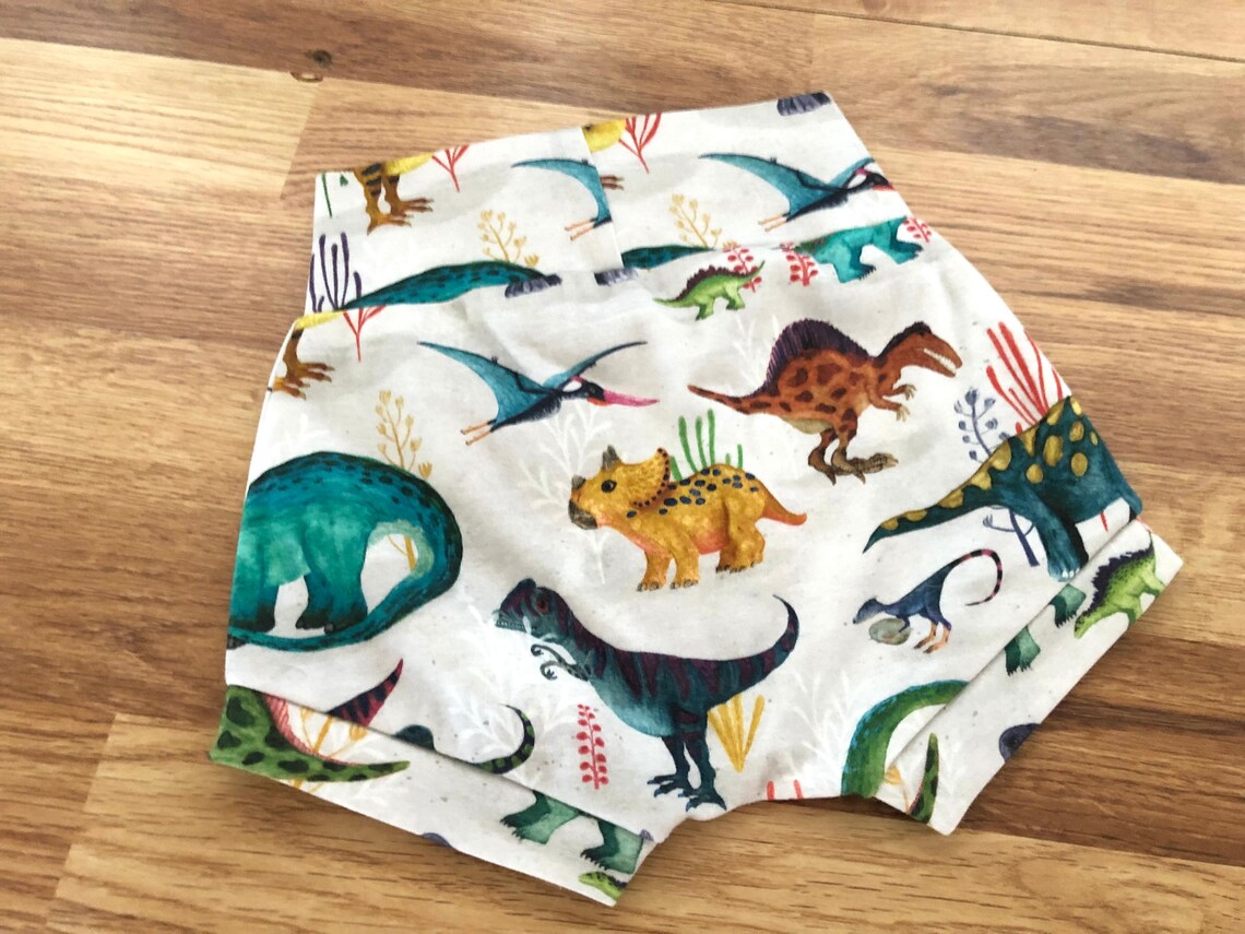 Organic Dinosaur High Waisted Bummies: Baby Toddler Bloomers - Etsy