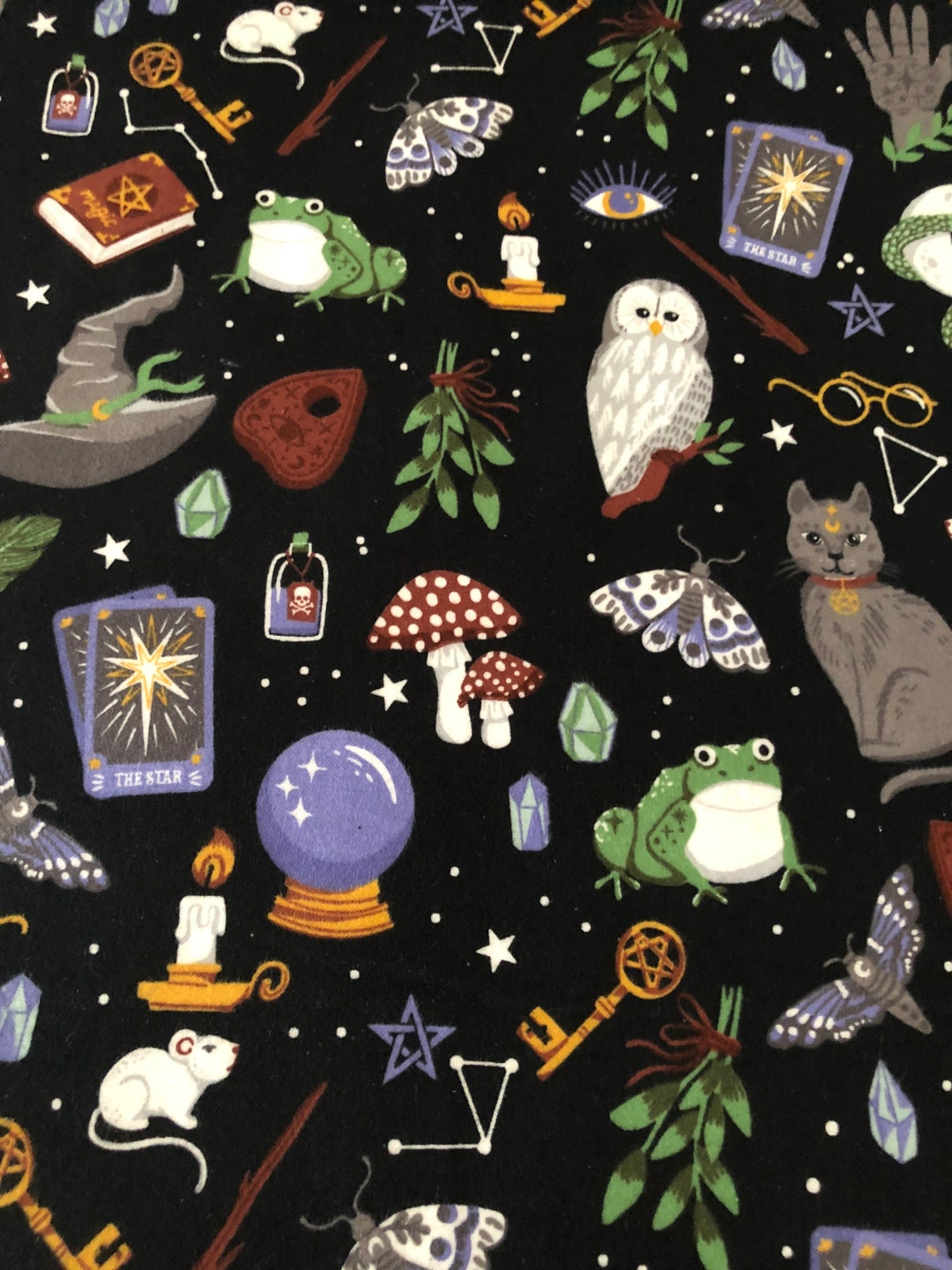Magic Wizard Flannel Pajama Pants With Deep Pockets, Handmade Lounge ...