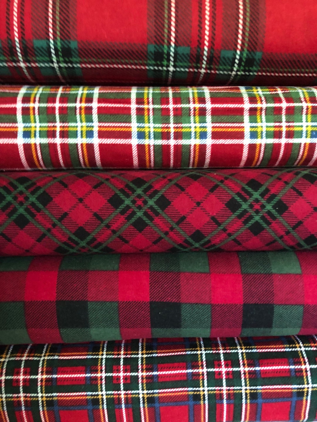 Red Christmas Plaid Flannel Pajama Pants, Lounge Pants, Sleep Bottoms ...