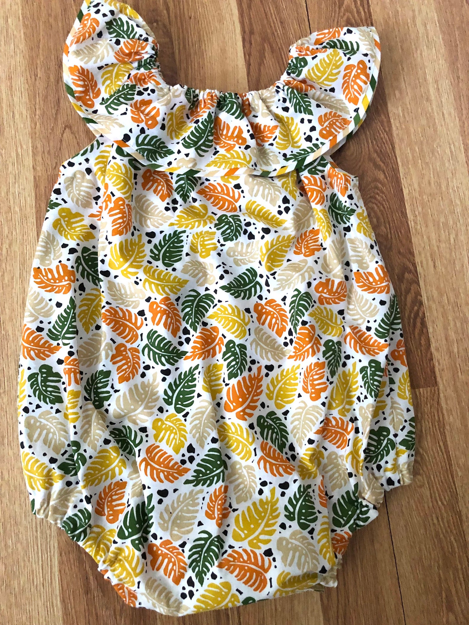 Hawaiian Tropical Girls Baby Romper, Bubble, Summer Girls Romper ...