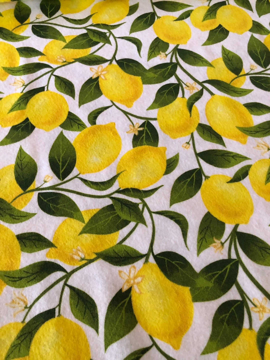 Flannel Lemon Blossoms on White Pajama Pants. Avail in Sizes XS-XXL ...