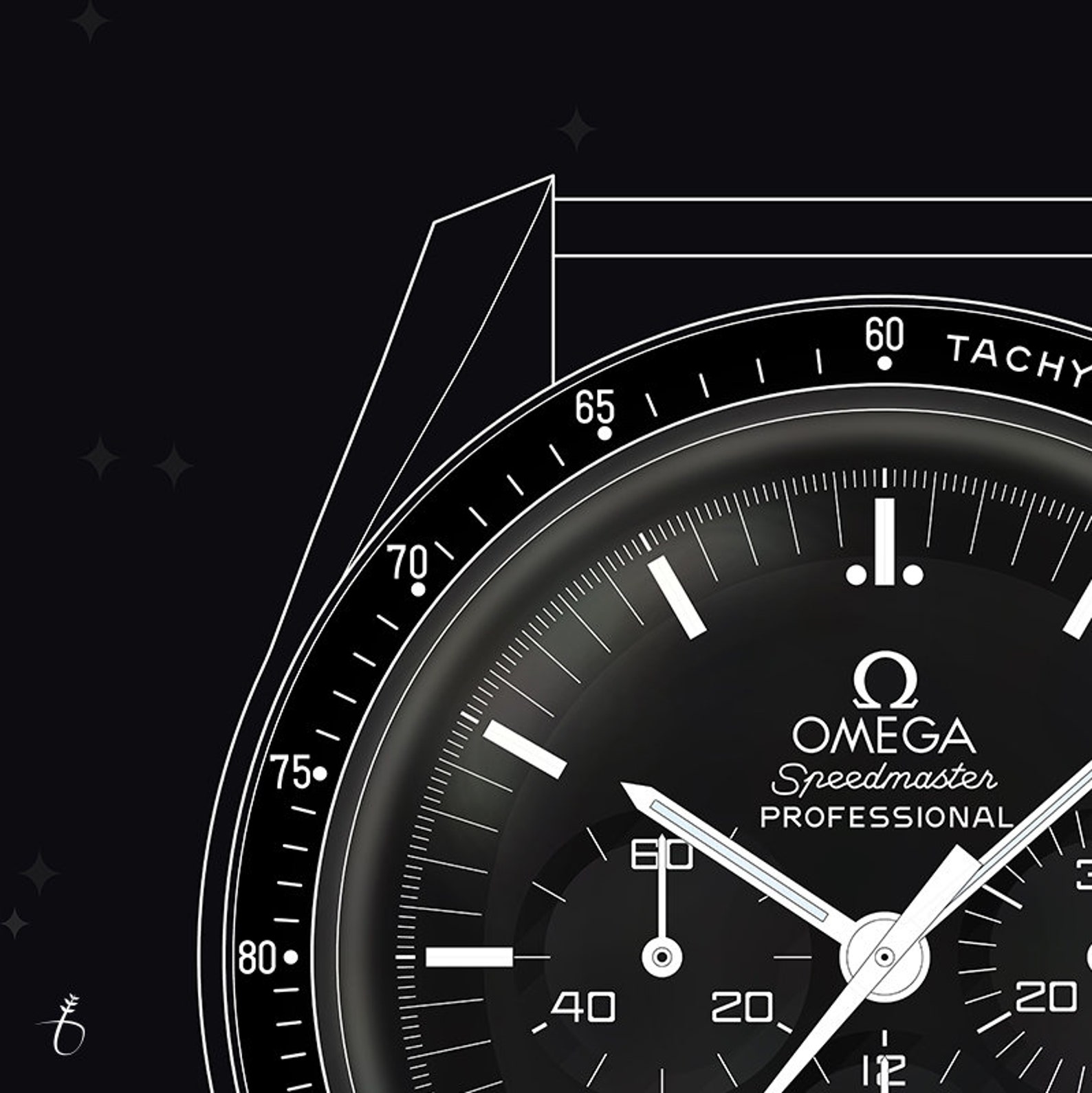 Omega Speedmaster Pro Digital Poster - Watch Poster - Gifts for Men ...