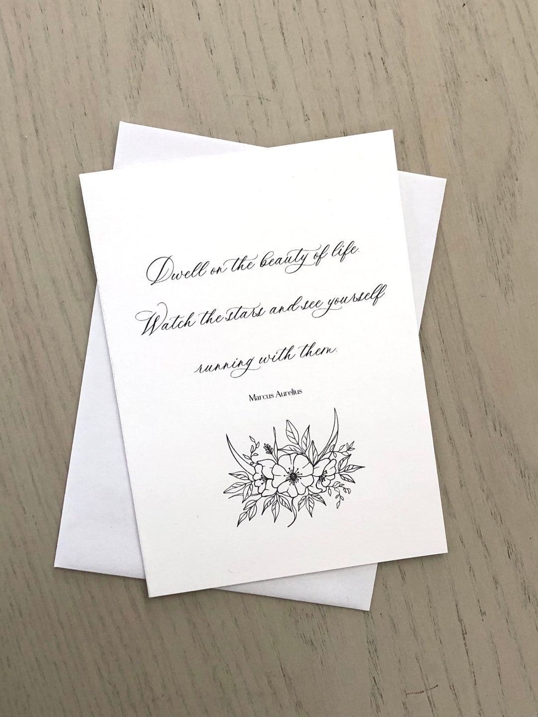 Printable Card With Inpirational Quote | Minimal | Calligraphy | Unique ...