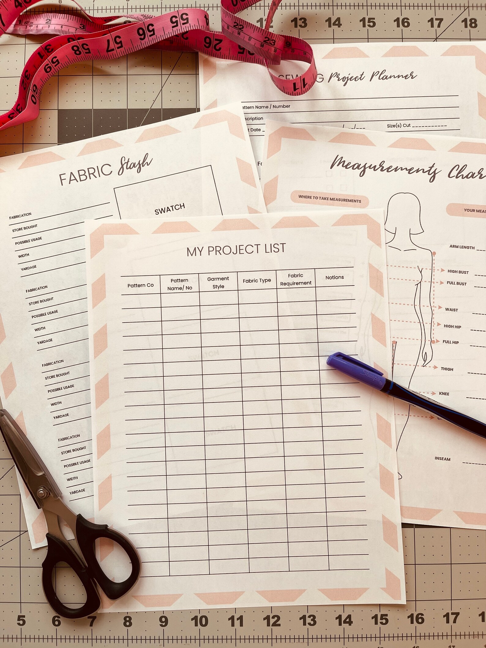 Sewing Project Planner Digital Download Sewing Journal PDF - Etsy