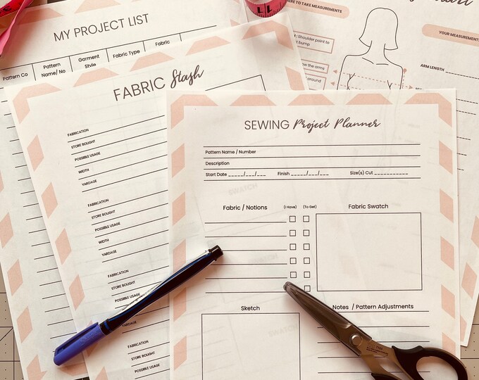 Sewing Project Planner Digital Download, Sewing Journal PDF, Sewing ...