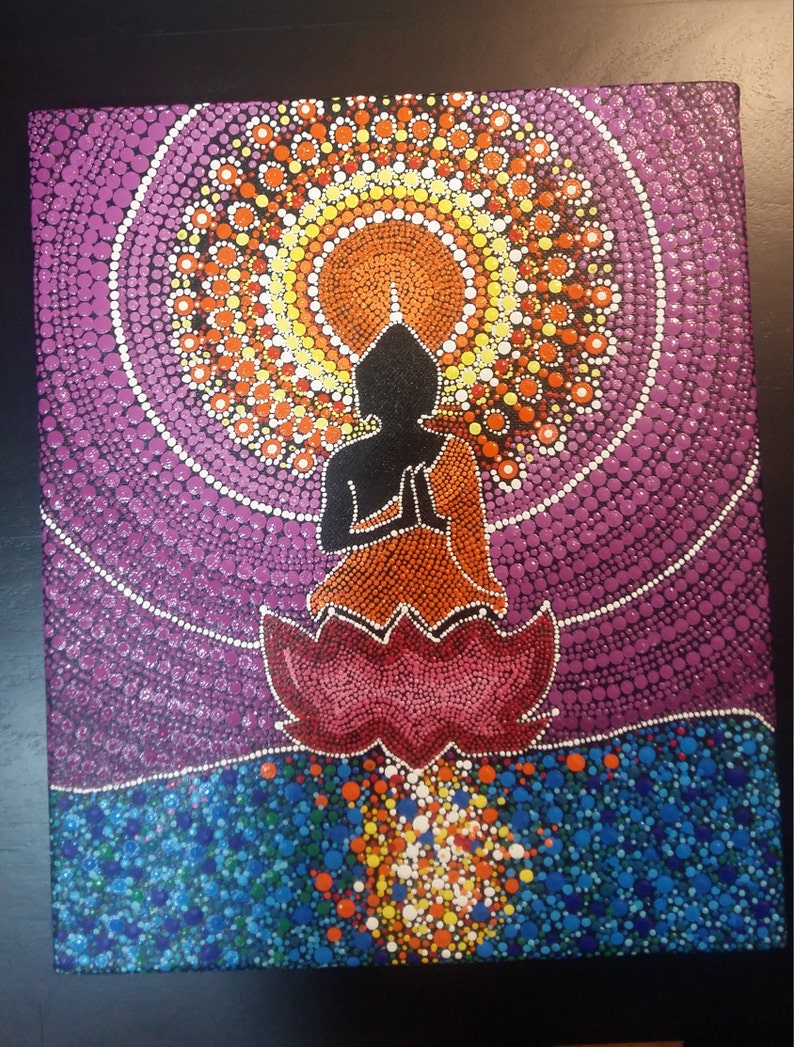 Dot Painting Buddha the Enlightened One - Etsy