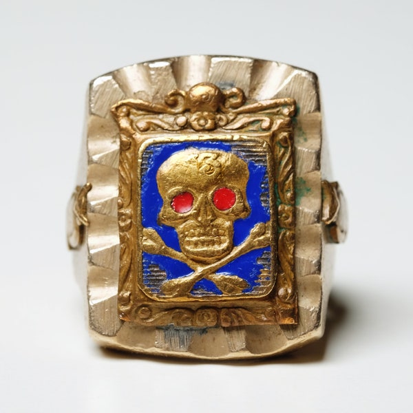 Vintage Biker Ring - Etsy