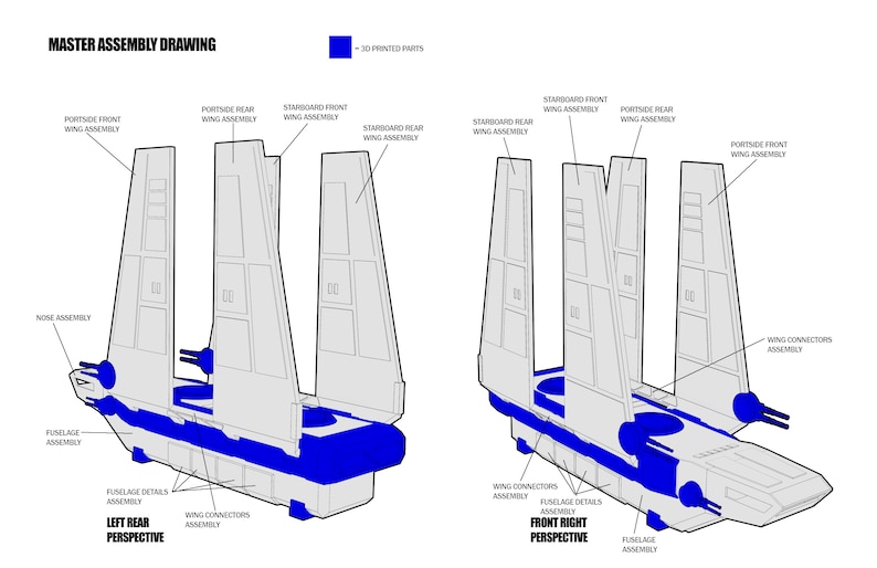 DIY Cargo Shuttle Assembly and Pattern Drawings - Etsy