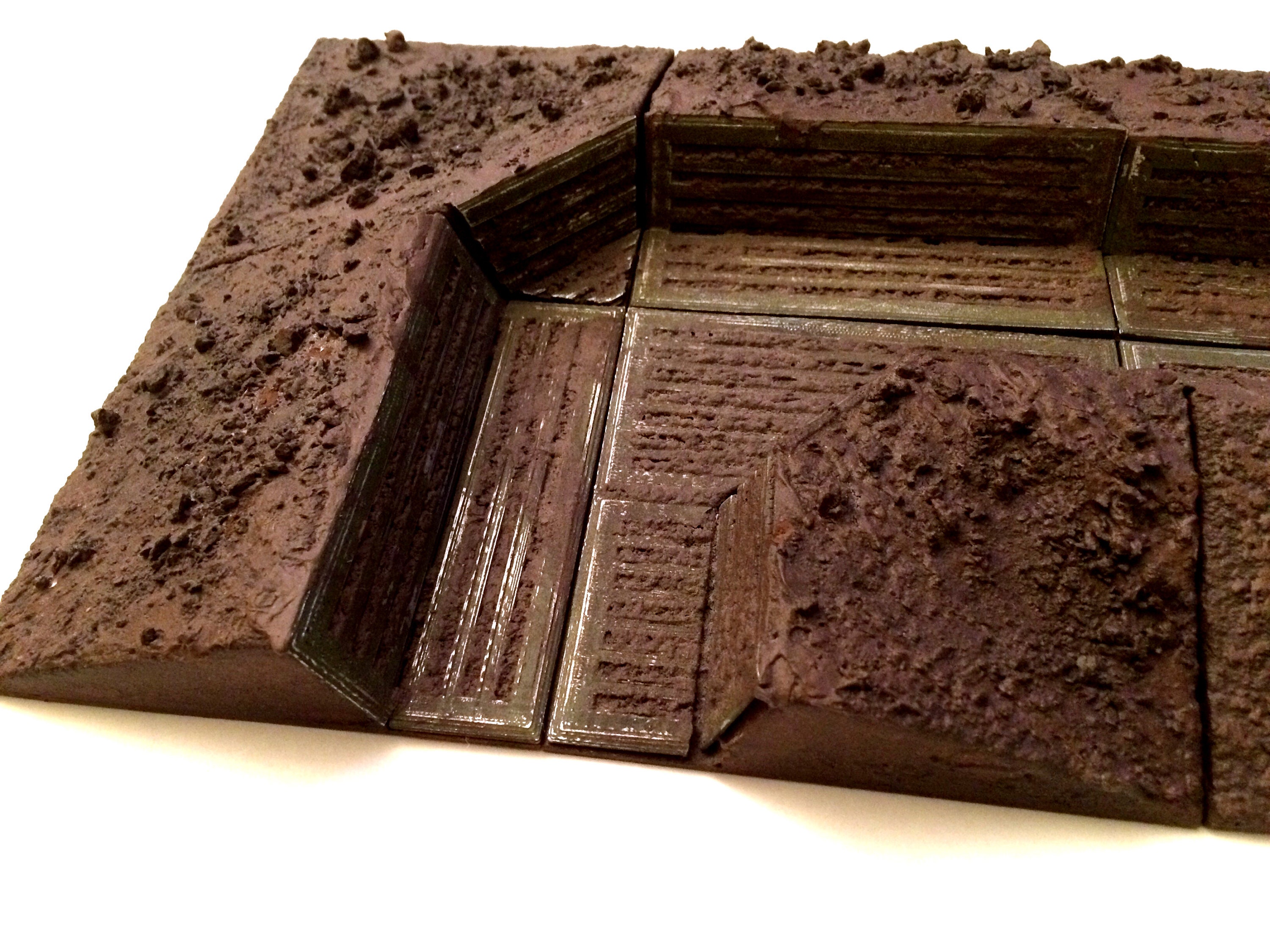 Mud Trench Modular Scatter Terrain System for Miniature War Gaming 1/48 ...