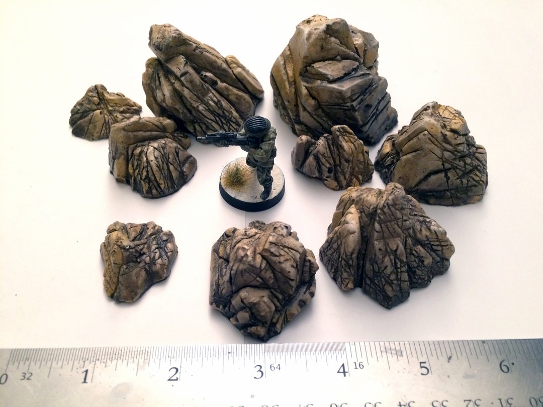 Desert Style PLASTER ROCKS for Game Terrain or Decoration - Etsy