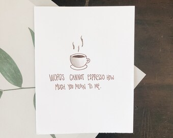 Coffee greeting card | Etsy