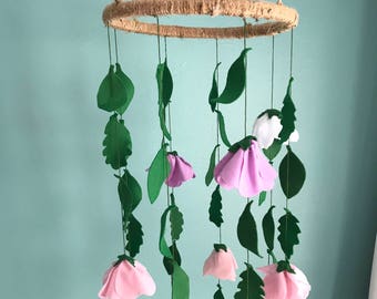 Flower baby mobile | Etsy