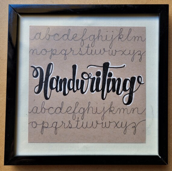 Handwriting . Cursive. Hand Lettering . Illustration . - Etsy