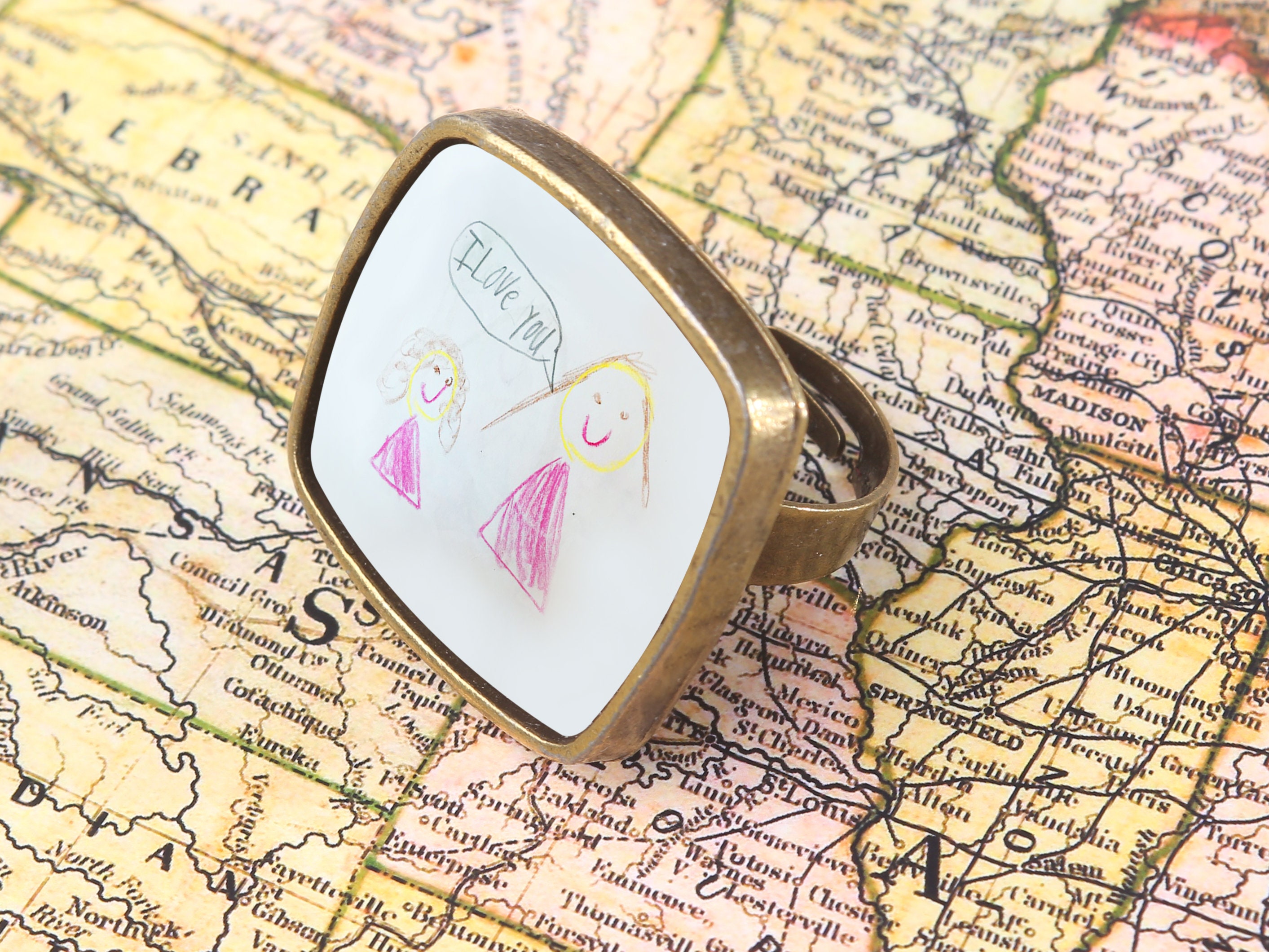 Custom ringpersonalized ringphoto ringpersonalized photo | Etsy