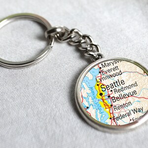 Custom Map Gift,custom Map Keychain,atlas Keychain,map Gifts,map Gift ...
