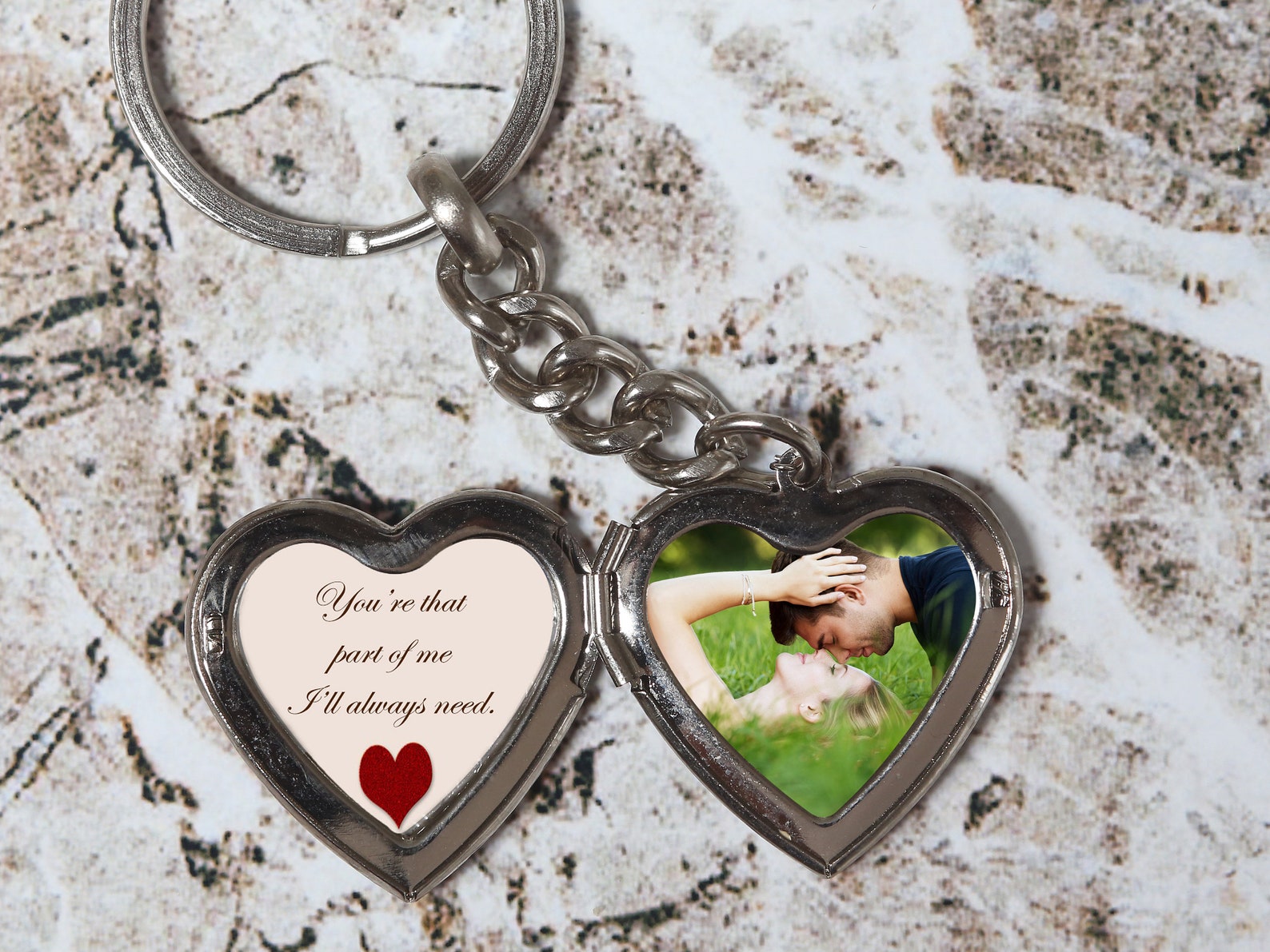 Heart Locket Keychainheart Shapecustom Photo Keychainlocket | Etsy