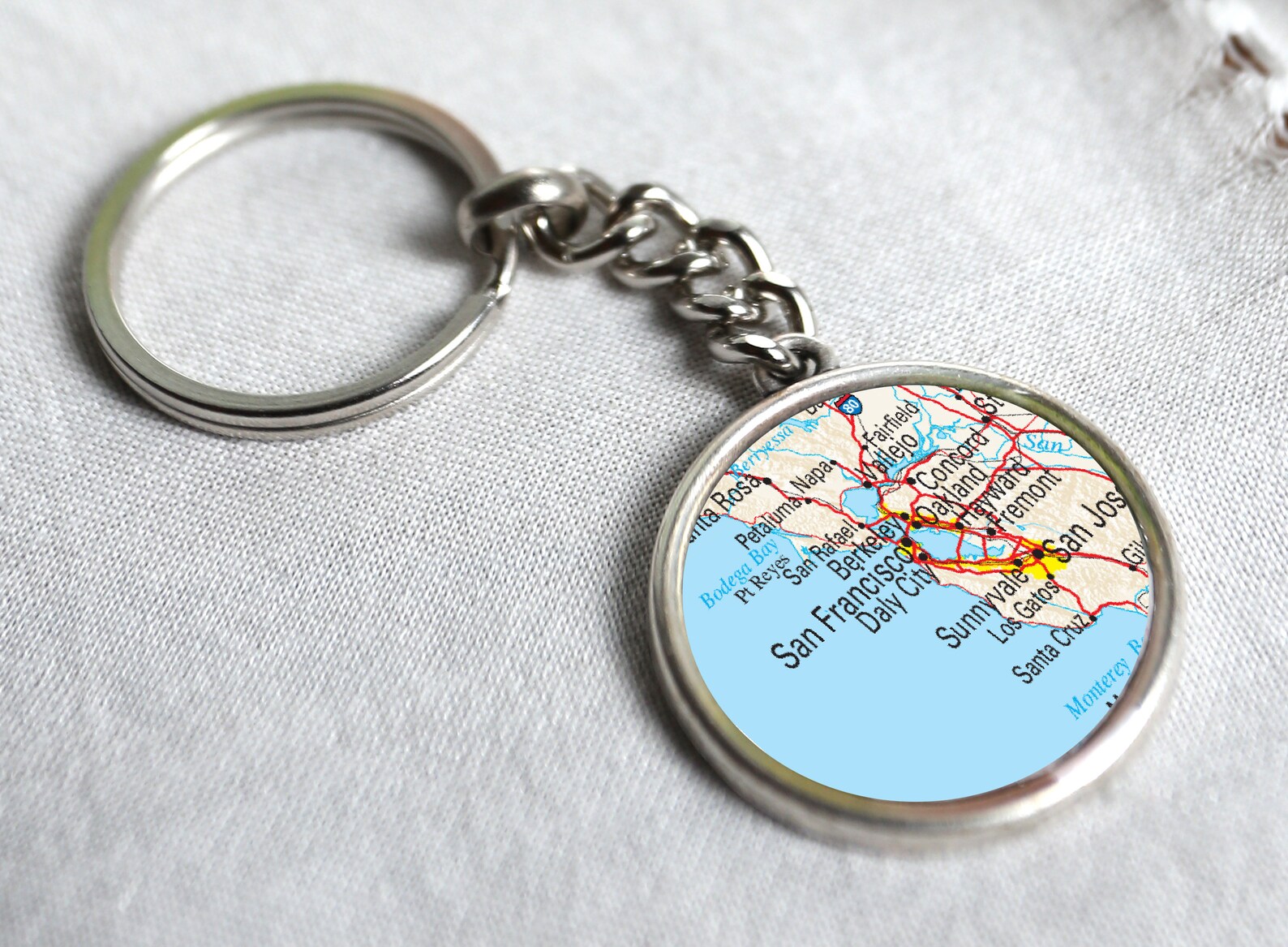 Custom Map Giftcustom Map Keychainatlas Keychainmap - Etsy