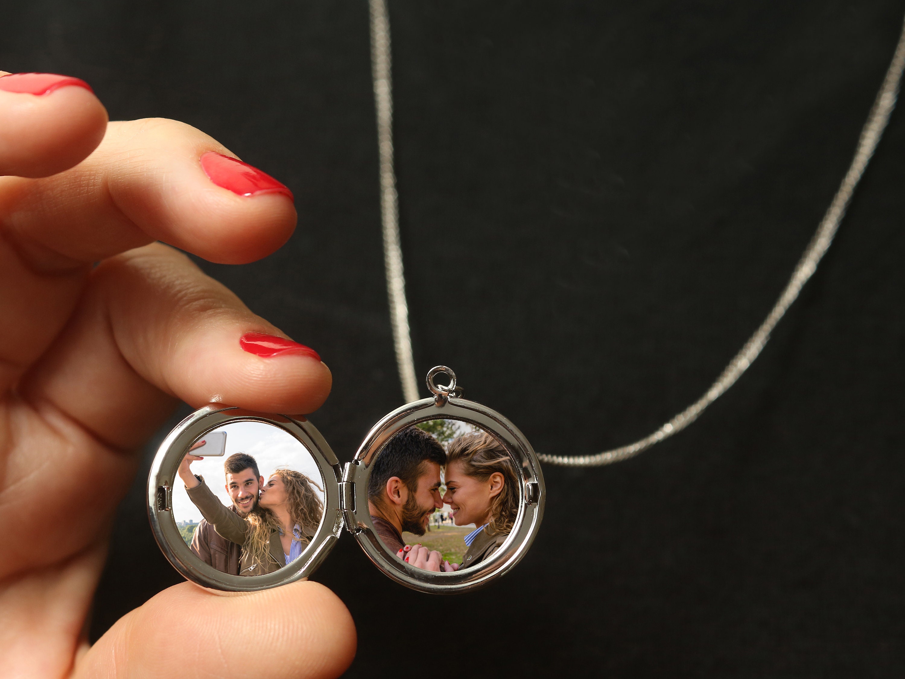 Personalized Locket Necklacepersonalized Photocustom Photo - Etsy