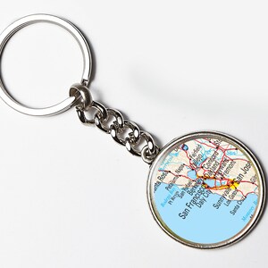 Custom Map Gift,custom Map Keychain,atlas Keychain,map Gifts,map Gift ...