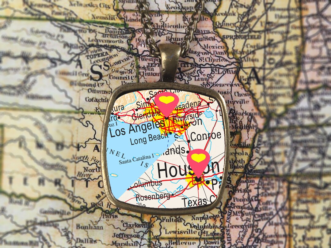 Custom Map Gift,map Necklace,map Gifts,map Gifts Personalized,map Gifts ...