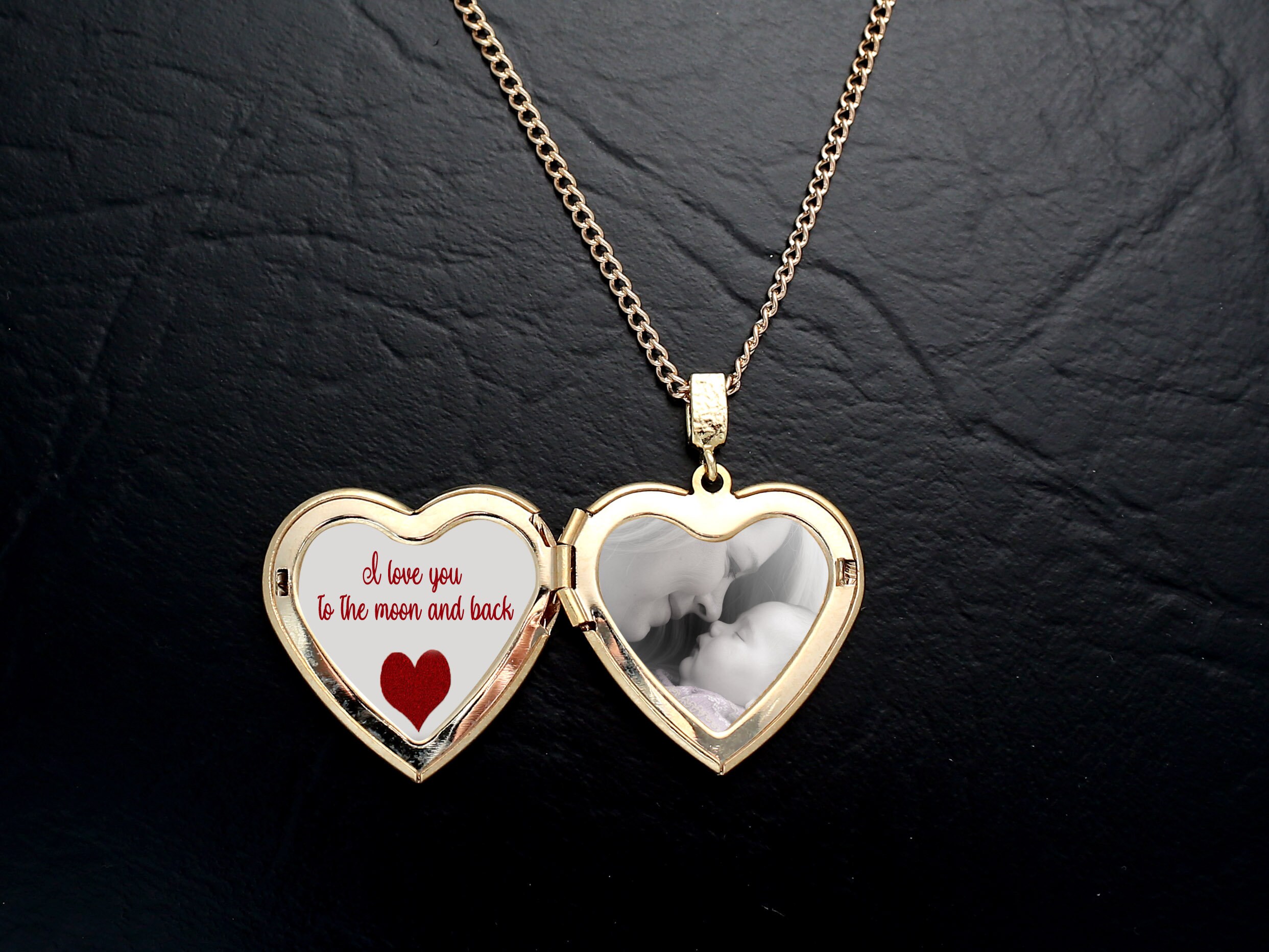 Custom Locket Necklacecustom Photo Necklacesheart | Etsy