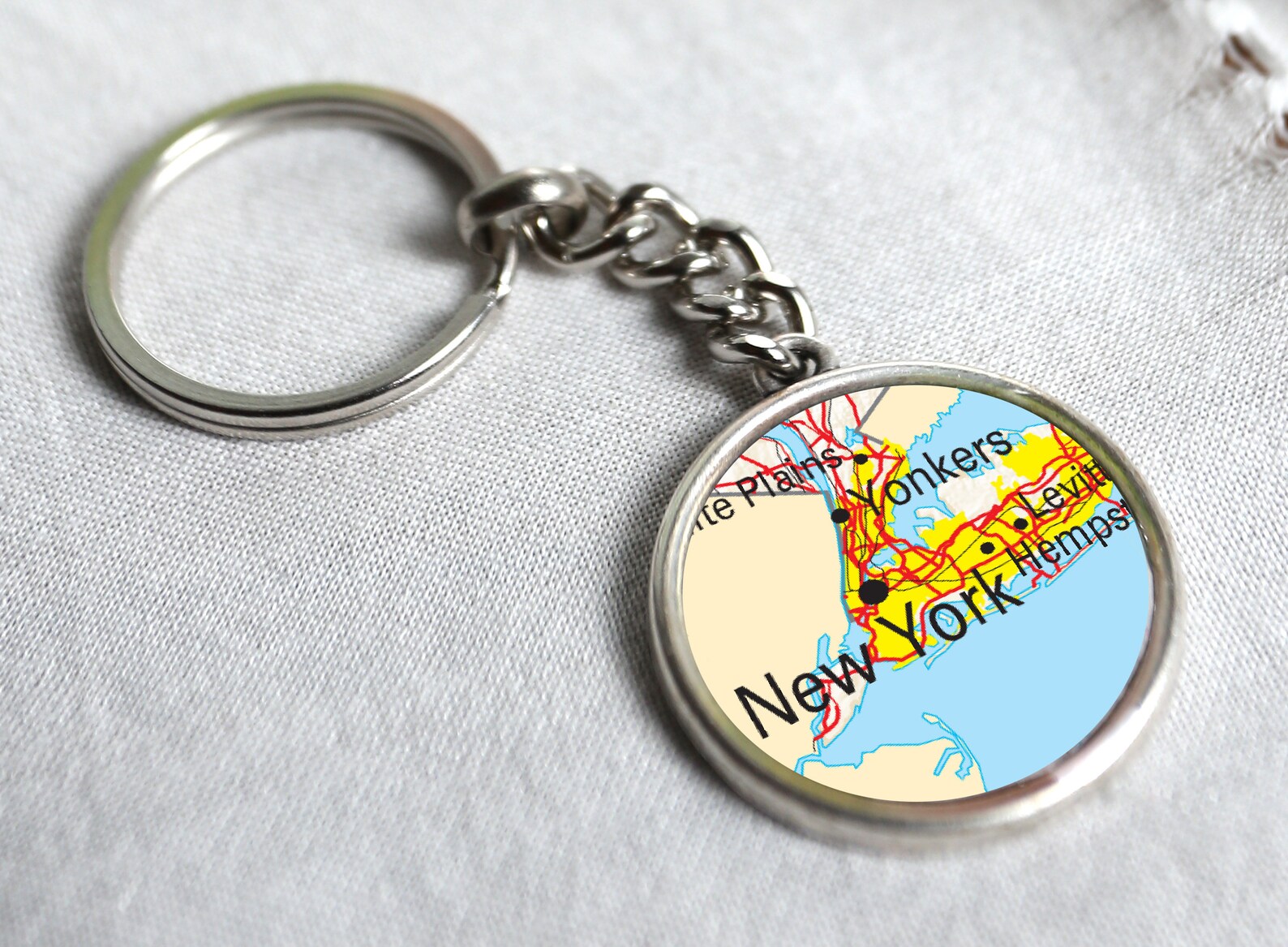 Custom Map Giftcustom Map Keychainatlas Keychainmap - Etsy