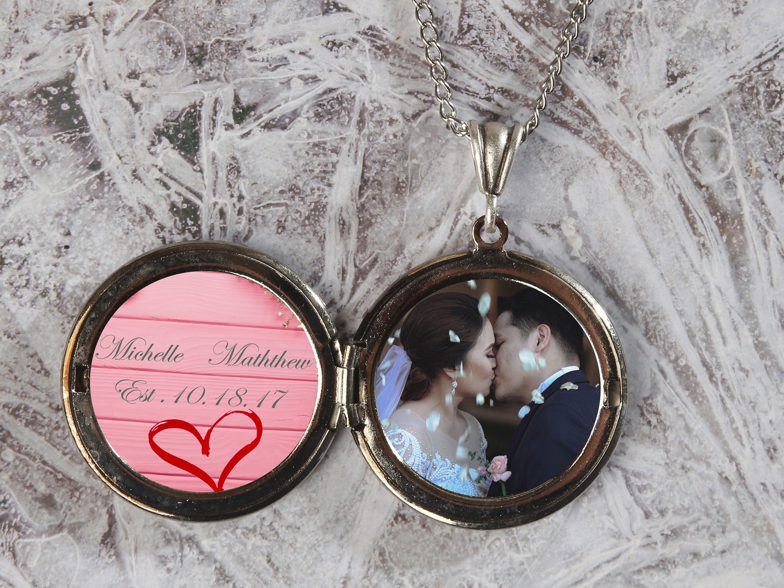 Personalized Locket Necklacepersonalized Photocustom Photo | Etsy