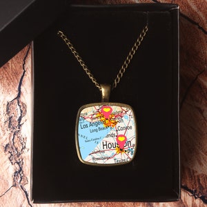 Custom Map Gift,map Necklace,map Gifts,map Gifts Personalized,map Gifts ...