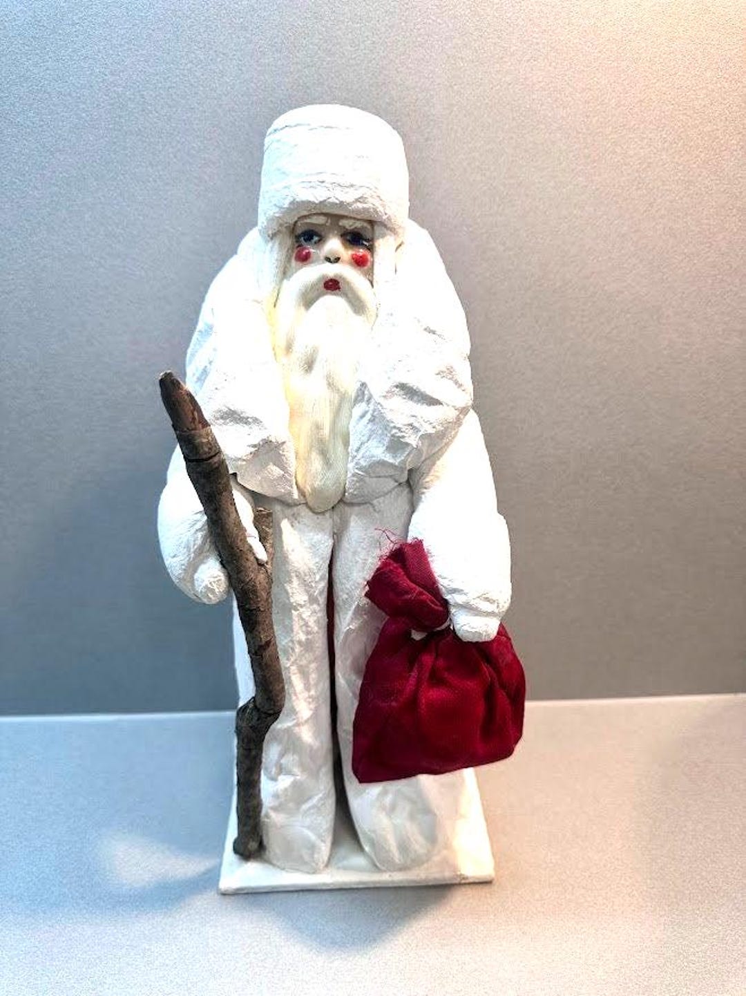 1960's Soviet Santa Claus Figure - Large Papier-mâché & Cotton Wool ...
