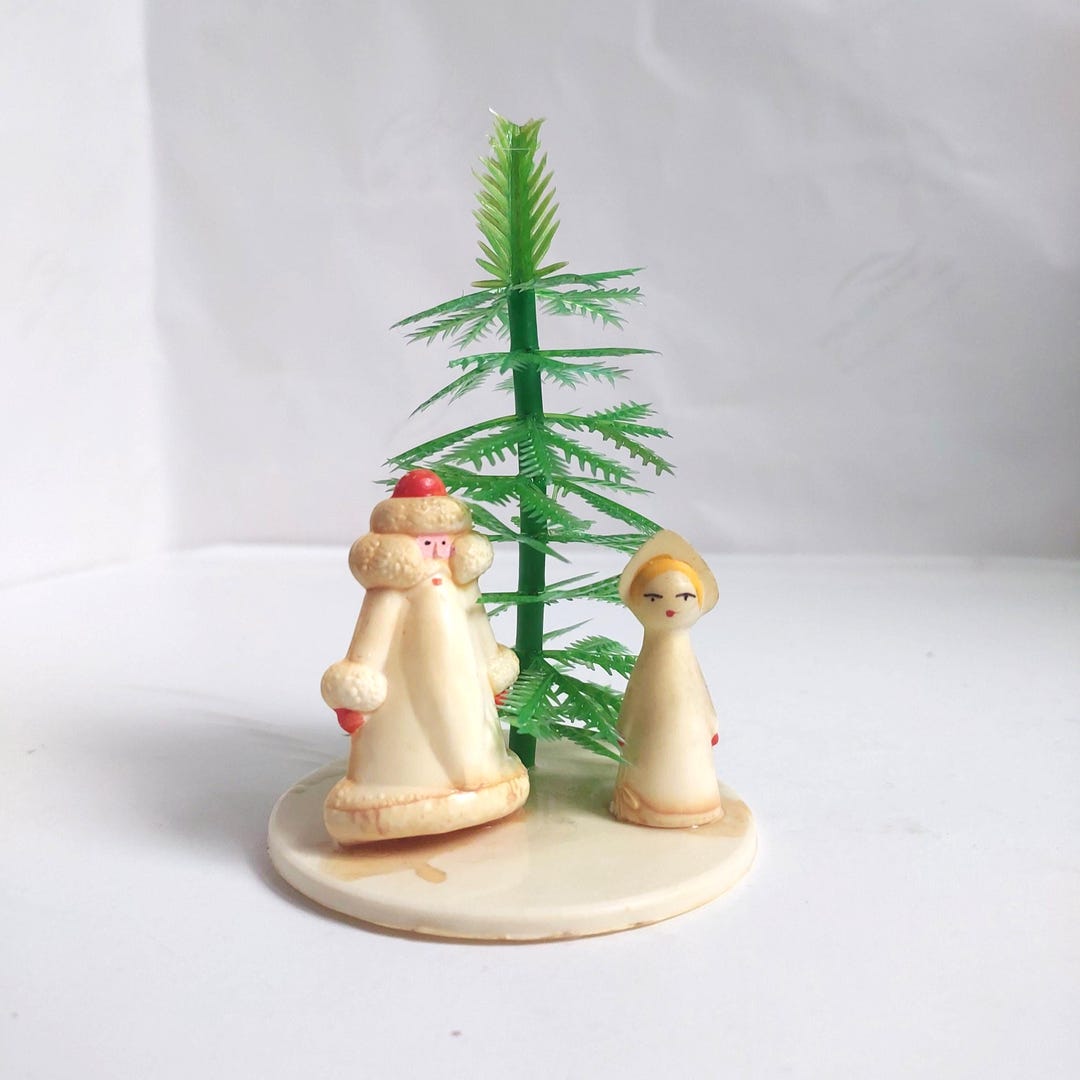 Vintage Soviet Tabletop Christmas Scene – Father Frost & Snow Maiden ...