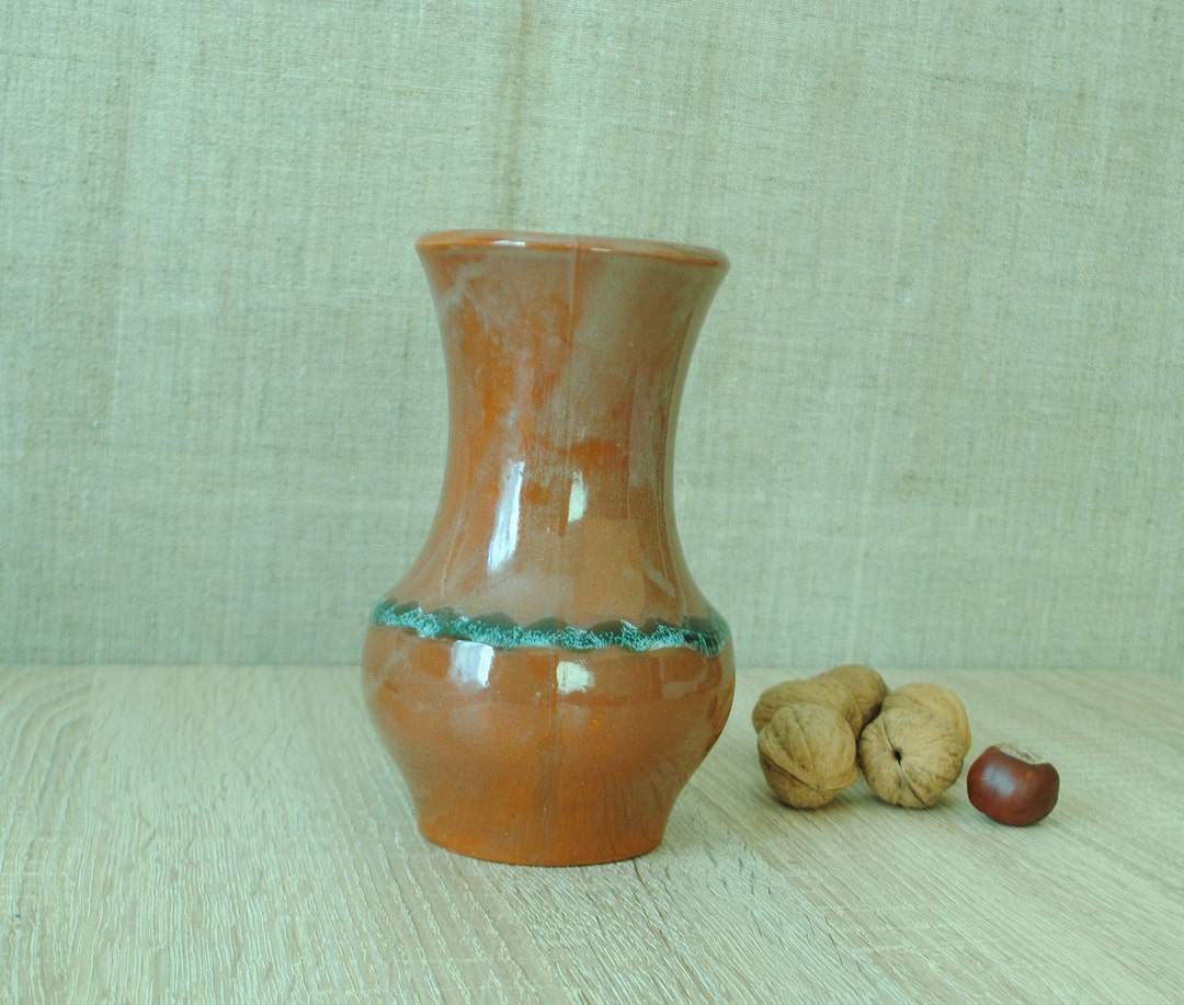 Rustic Ukrainian Vase Made of Slipware Ceramics by Masters of Ukraine ...