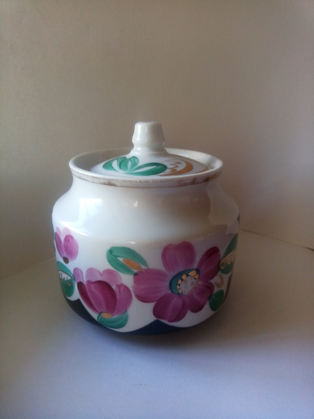 Soviet Sugar Bowl With Beautiful Floral Decoration, the Hallmarks of ...