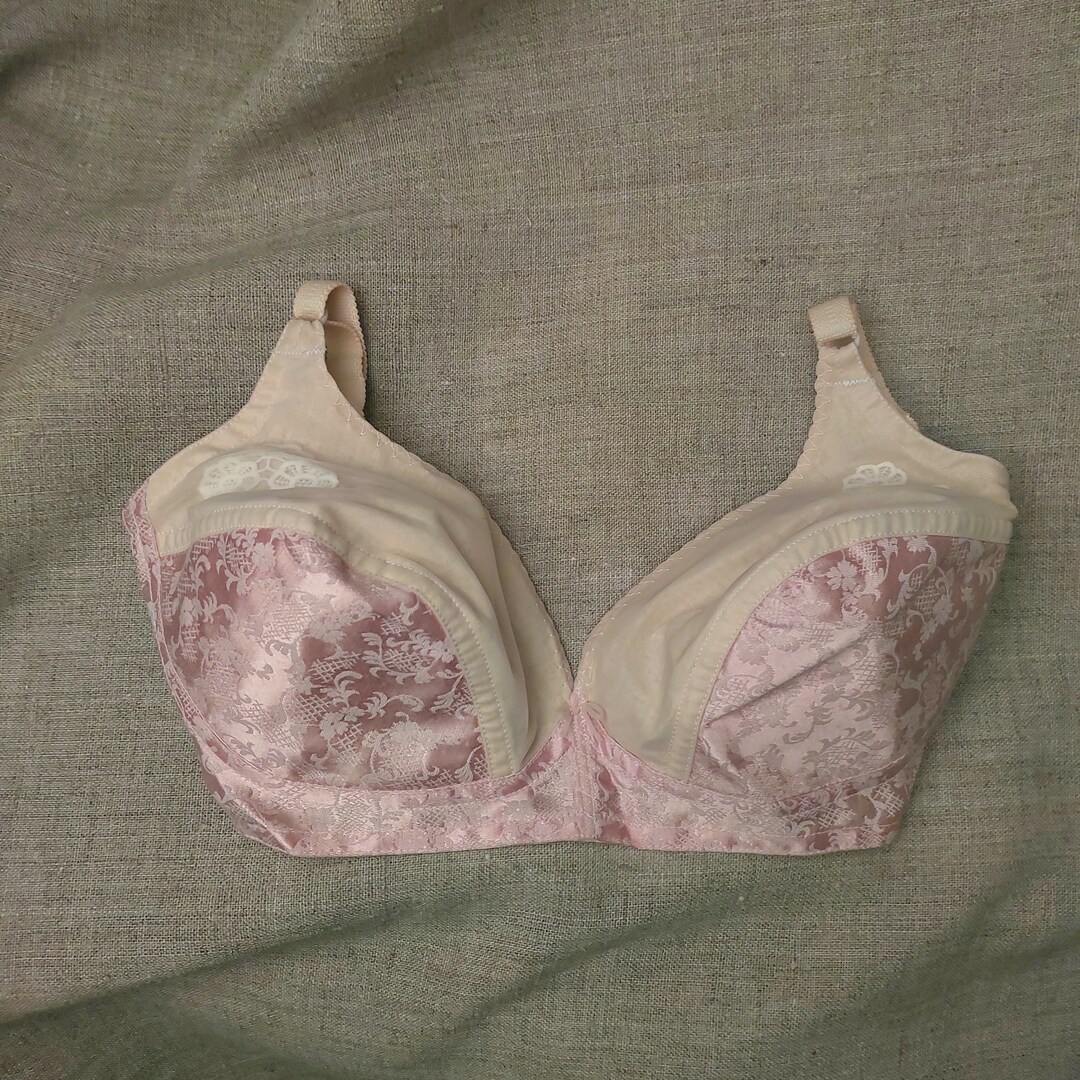 Soviet 1980s Pink Cotton Bra Large Size - Handmade Vintage Lingerie - Etsy