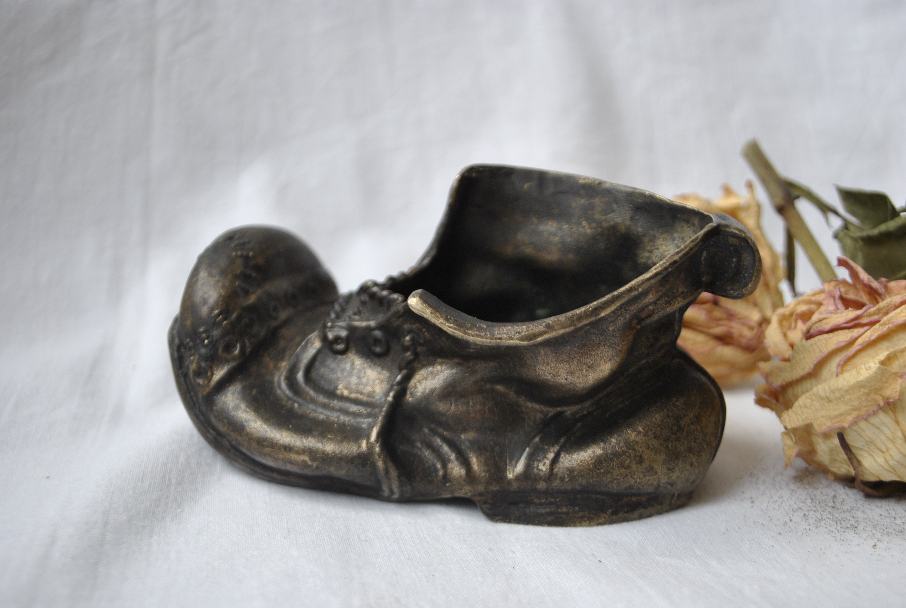 Statuette of Bronze Metal shoes Boot - Etsy