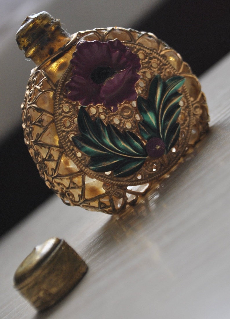 Czech Miniature Dram Perfume Bottle Glass/ authentic Bohemia | Etsy