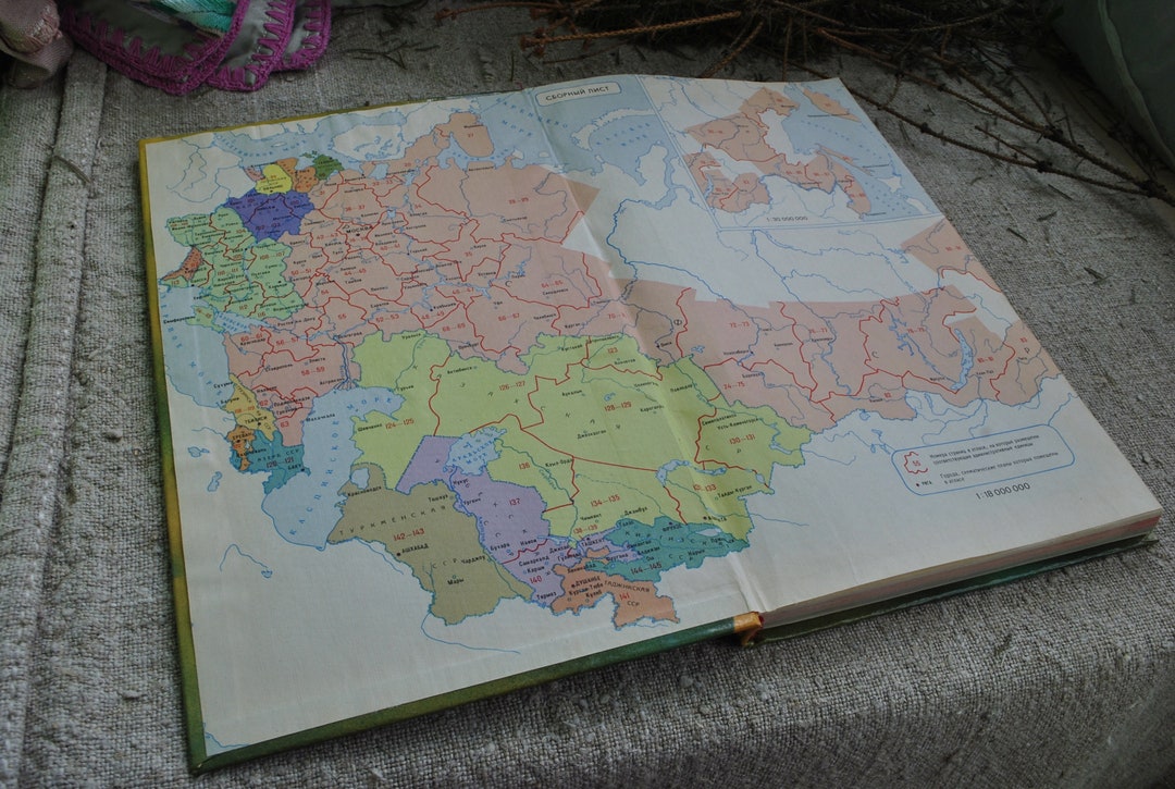 1980 - Soviet Atlas of Highways, Soviet Map, Road Atlas of the USSR ...