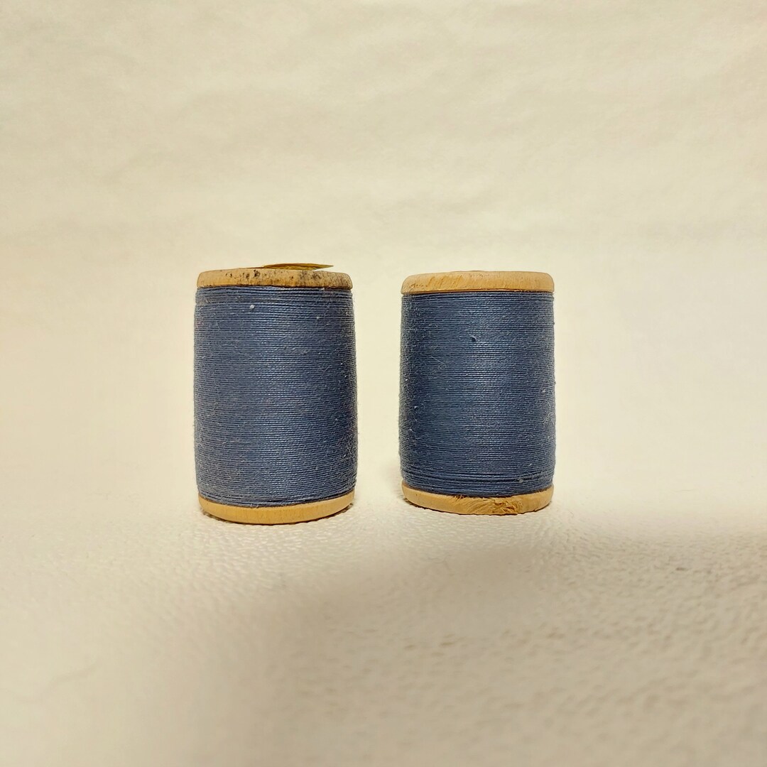 Set of 2 Wooden Cotton Thread Spools for Sewing and Decoration - Etsy