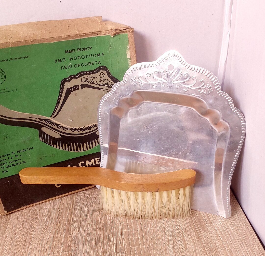 Cleaning Set in Original Packaging - Wooden Sweeping Brush and Metal ...