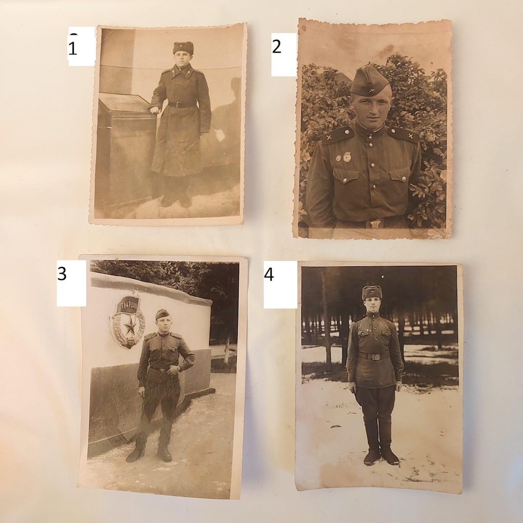 Soviet Soldiers Military Photos, Original Military Portraits 1940-60s ...
